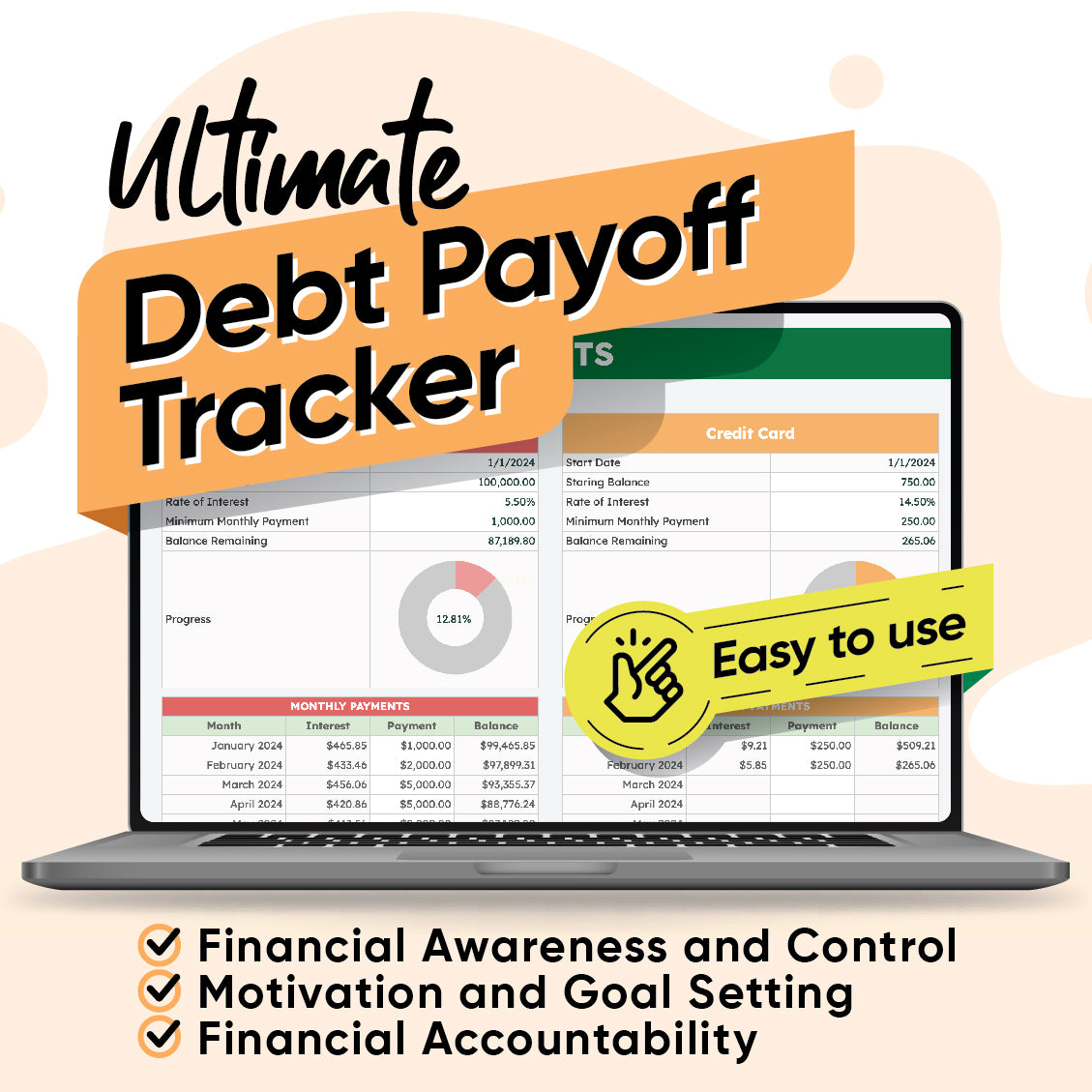 Ultimate Debt Payoff Tracker - For All Types Of Debts – Emily Excels